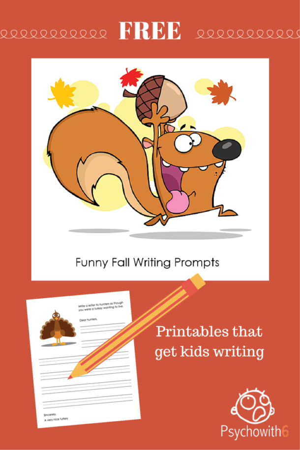 Free Funny Fall Writing Prompts to Get Kids Writing